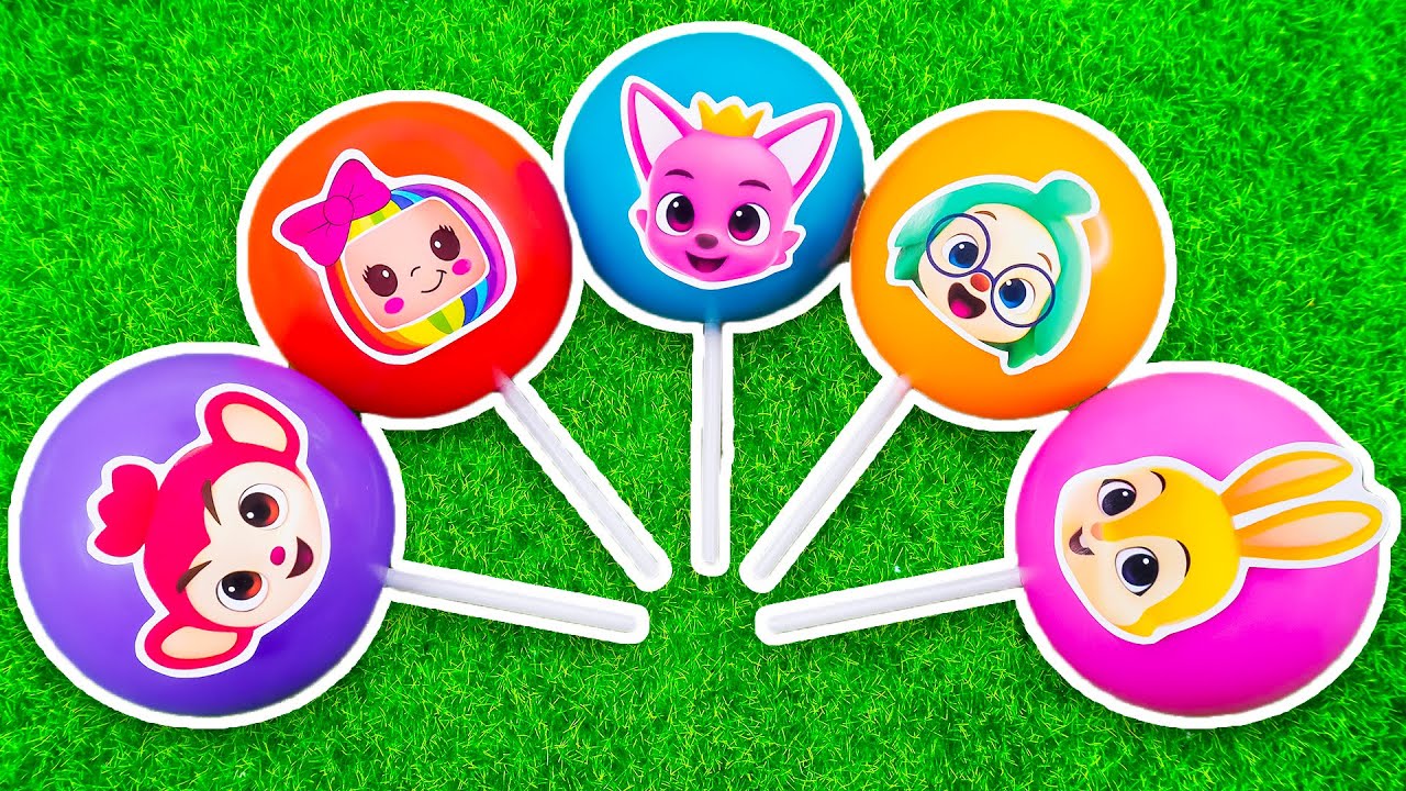 Some Lot's of BIG Candy Shop lollipops Satisfying Video | Rainbow Yummy ...