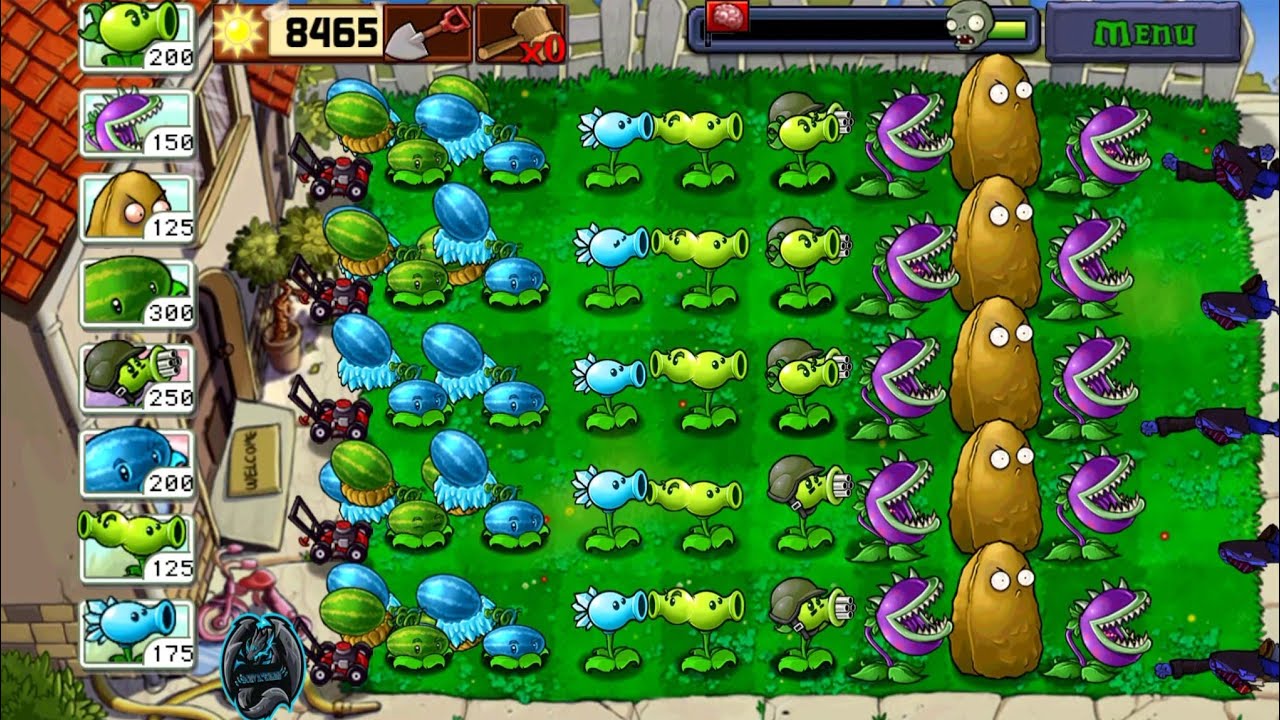 Plants Vs Zombies Gameplay Survival Day. PvZ mod menu / Ep 13 - YouTube