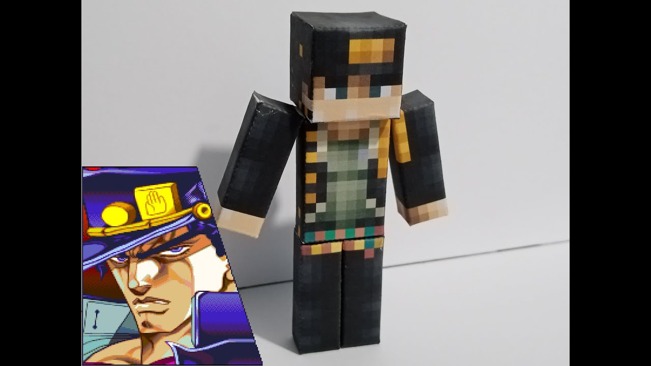 Jotaro Kujo (JoJo) JJBA Minecraft Papercraft Review (Minecraft ...