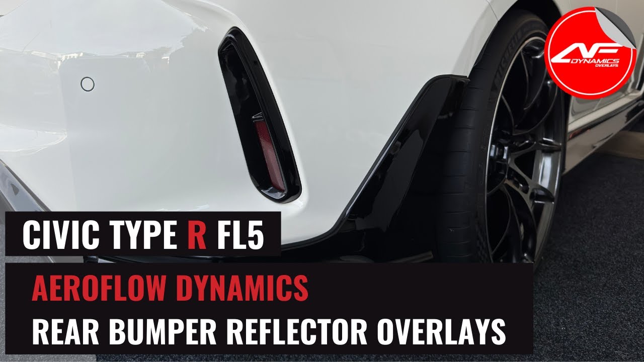 AEROFLOW DYNAMICS - REAR BUMPER REFLECTOR OVERLAYS // FL5 CIVIC TYPE R ...