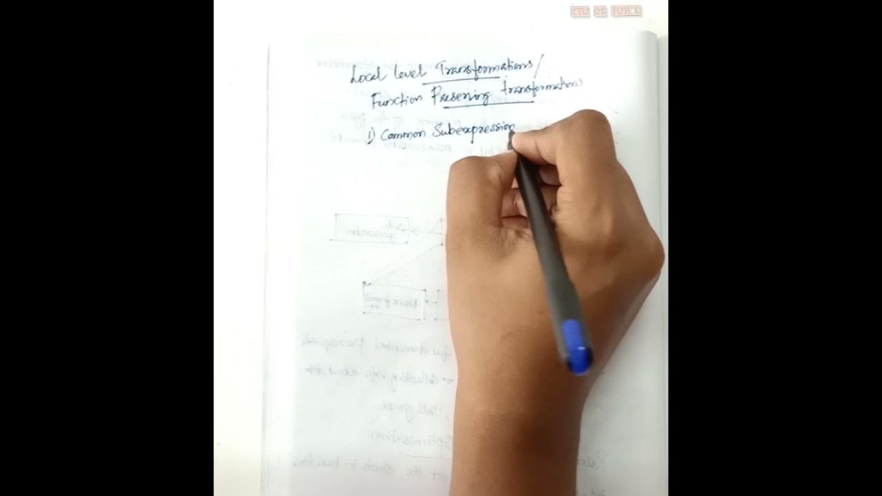 KTU CS304 Compiler Design|S6 CS/IT|Module 6 Part 1|Code optimization, local/function preserving ...