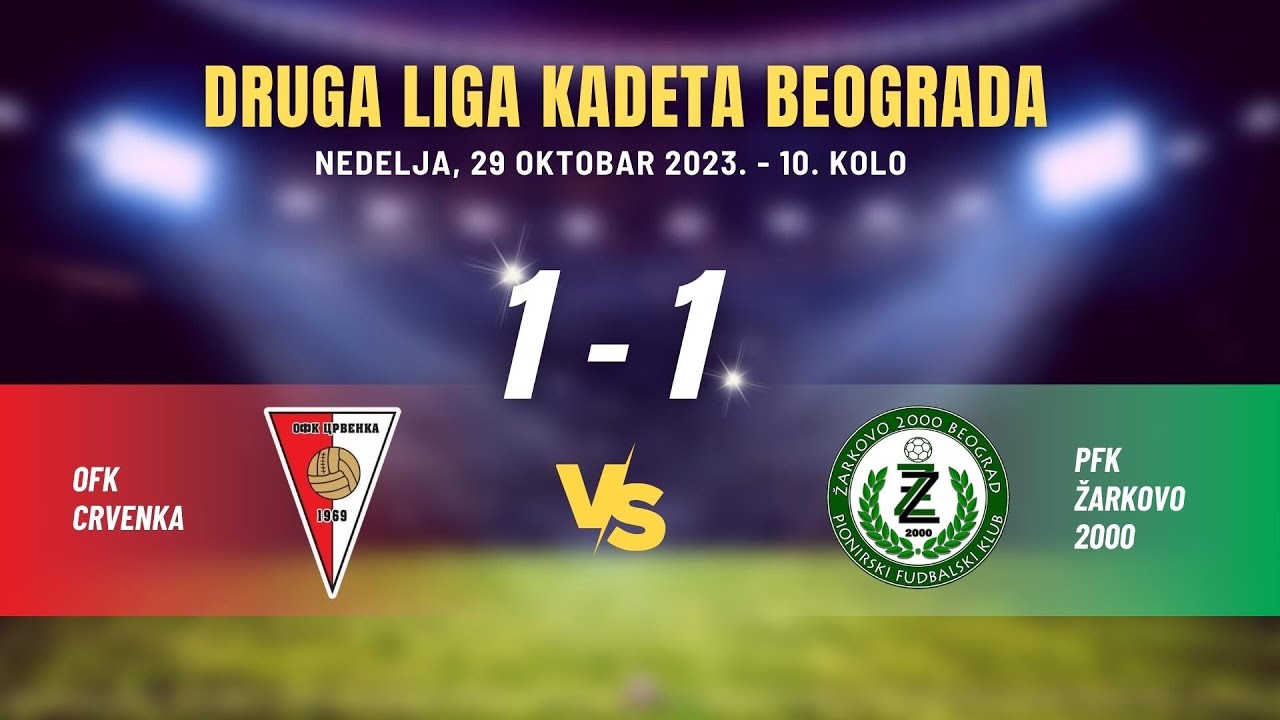 OFK Crvenka - PFK Žarkovo 2000 1:1(1:0) / 10. KOLO DLKB - 2007 / 29.10. ...