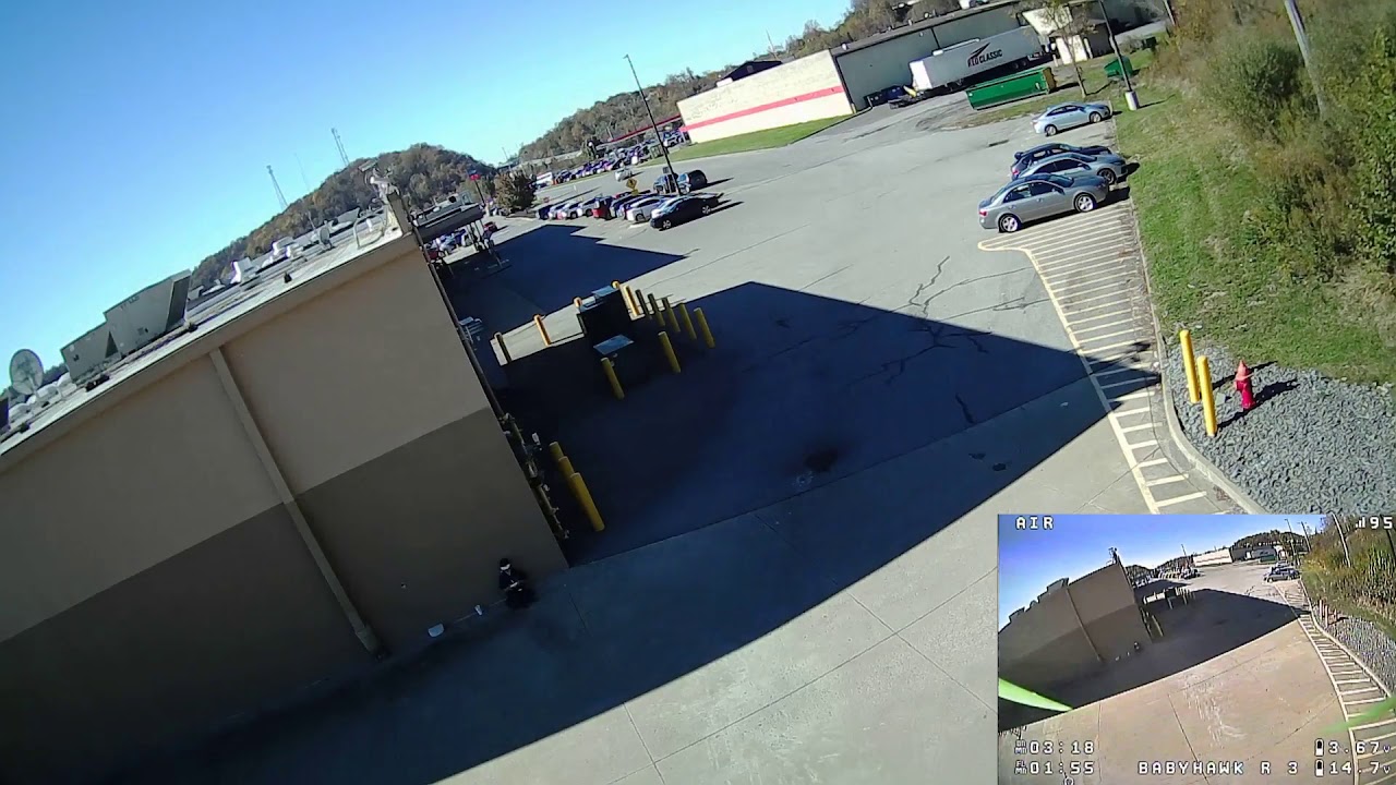 BabyHawk R 3" flying W/ HD action cam FireFly2 - YouTube