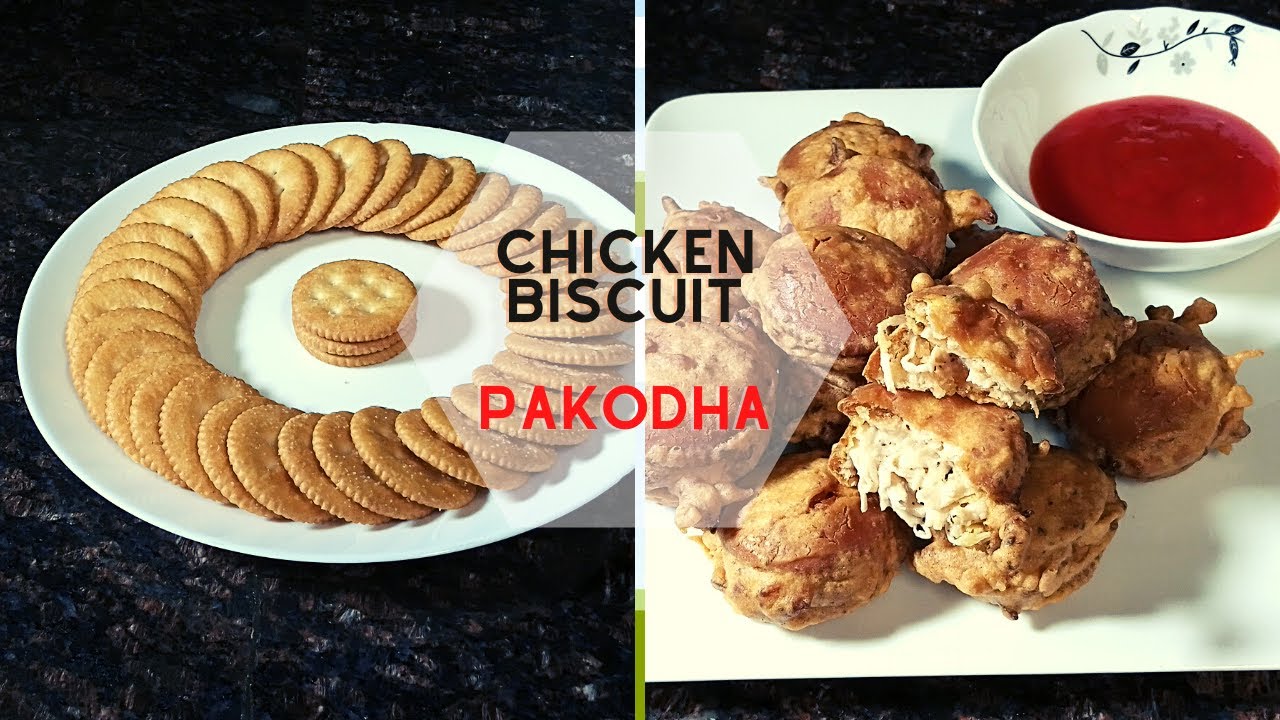 Chicken Biscuit Pakodha|Tasty and Crispy Chicken Fritters|(Rainy Day ...