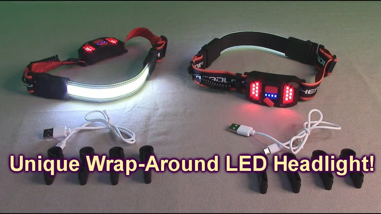 REVIEW Adelante Wrap-Around LED Headlamp 230°Wide-Beam USB Rechargeable ...