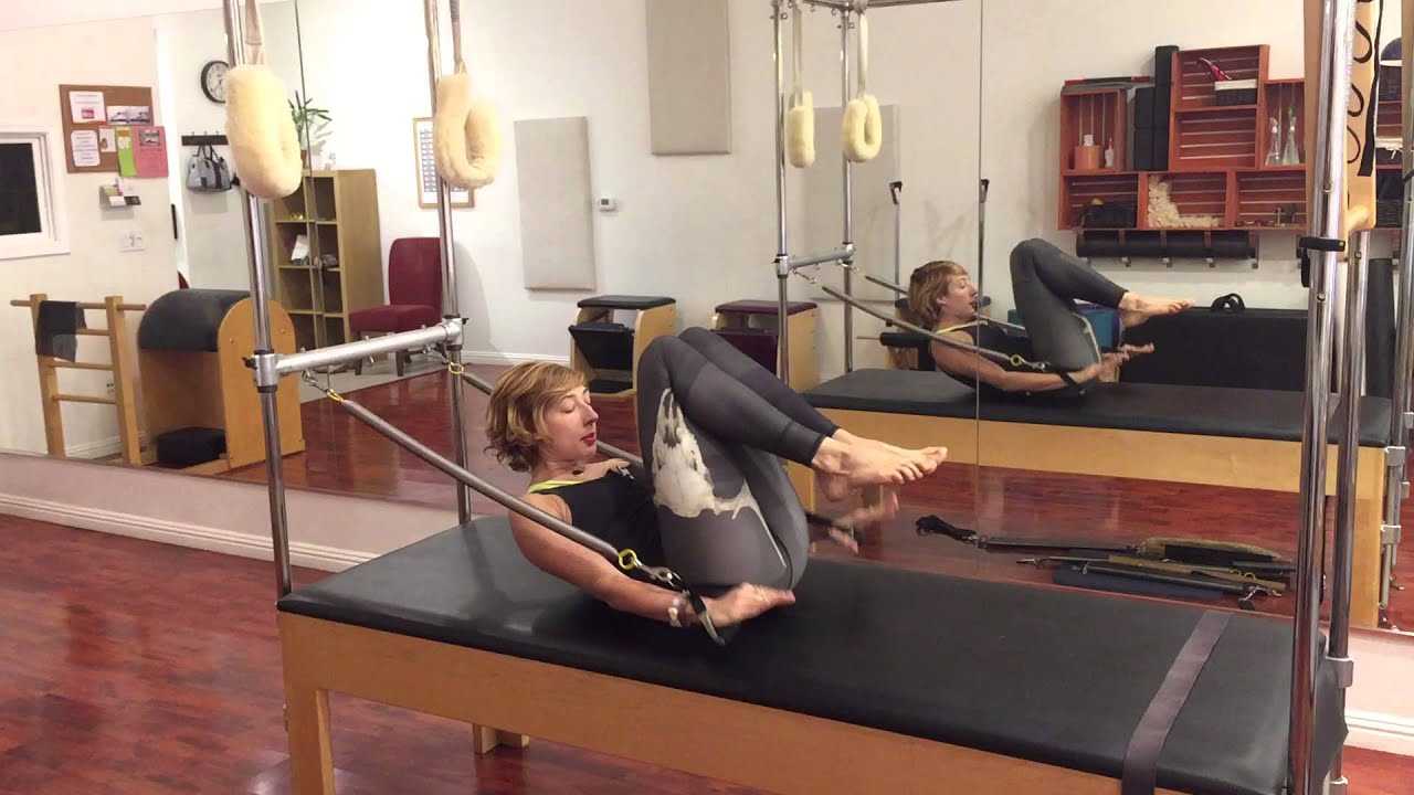 Double Leg Stretch with Arm Springs on the Cadillac (Abs Series 2 of 5 ...