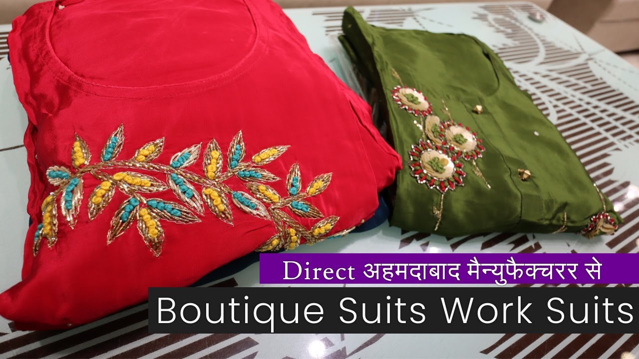 Direct अहमदाबाद मैन्युफैक्चरर से 👈👌Designers Boutique Suits Work Suits ...