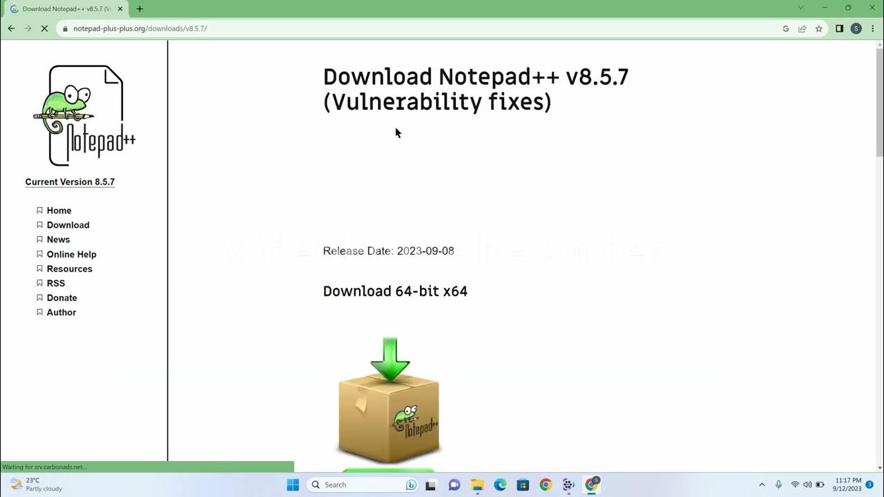 Installation of Notepad++ in Windows11 64 bit Operating System & its ...