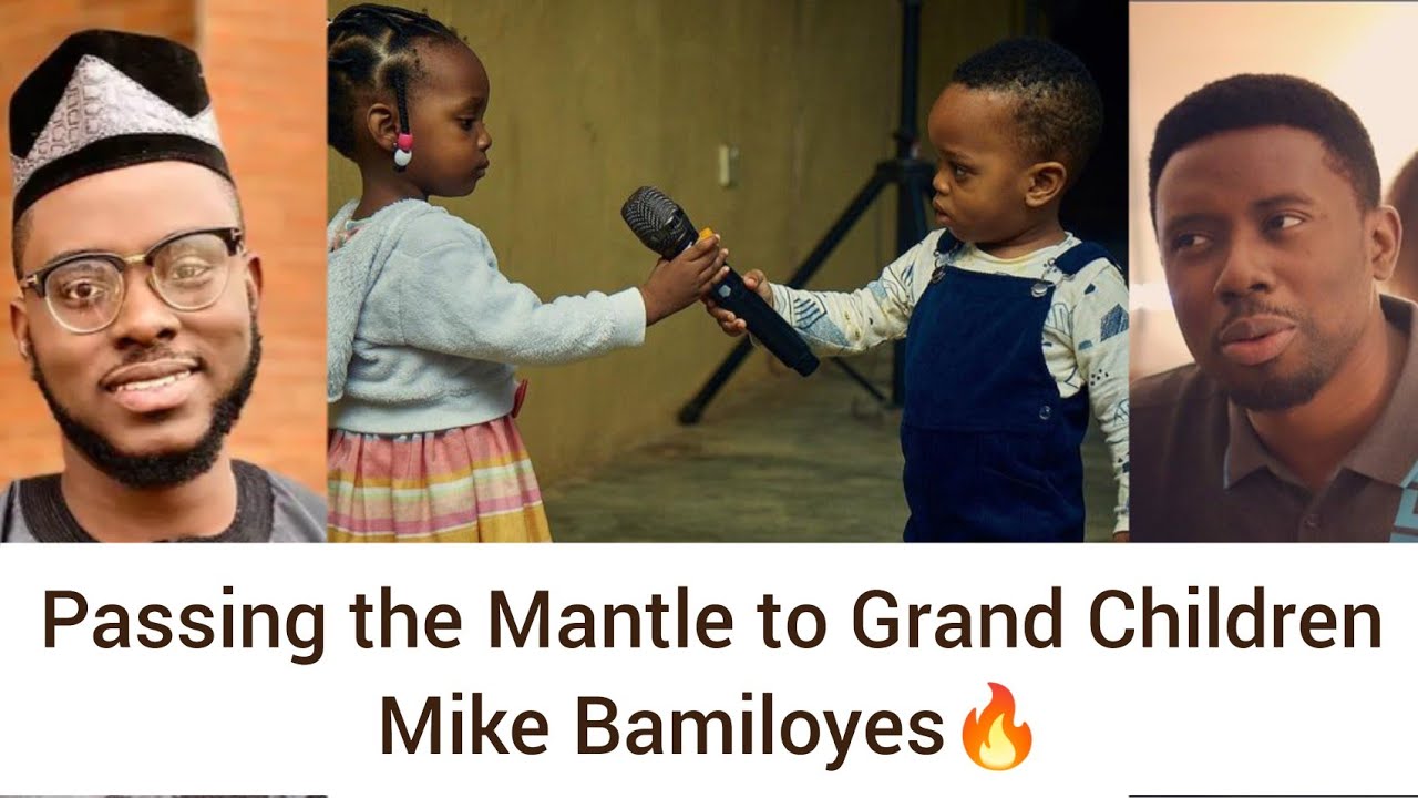 Mike Bamiloye's Grand Children Handling Mike To Each Other At The ...
