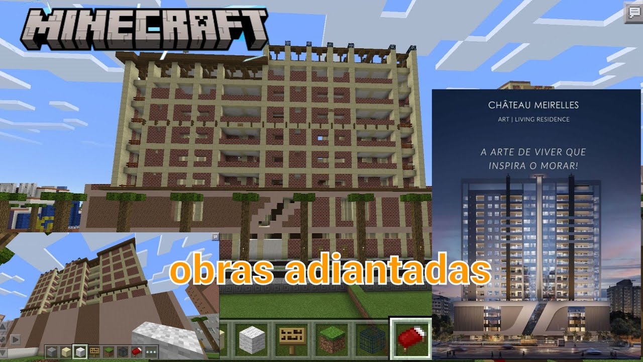 Minecraft.obras bastante adiantadas do Château Meirelles.🏗🏢 - YouTube
