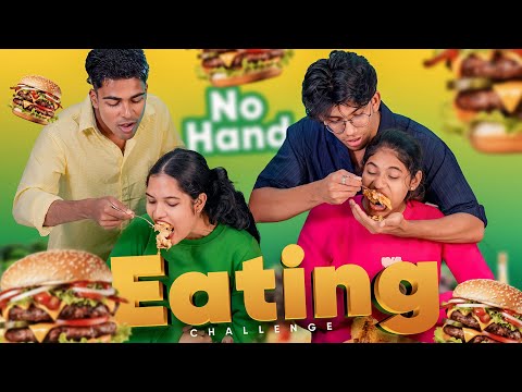 NO HAND 😂 EATING CHALLENGE - Chattambees