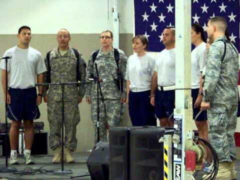 WO1 Michele Lammers Sings the Nation Anthem - YouTube