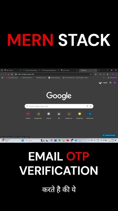 EMAIL OTP VERIFICATION USING MERN - #shortsfeed #mern #coding #shorts #shortfeed # ...