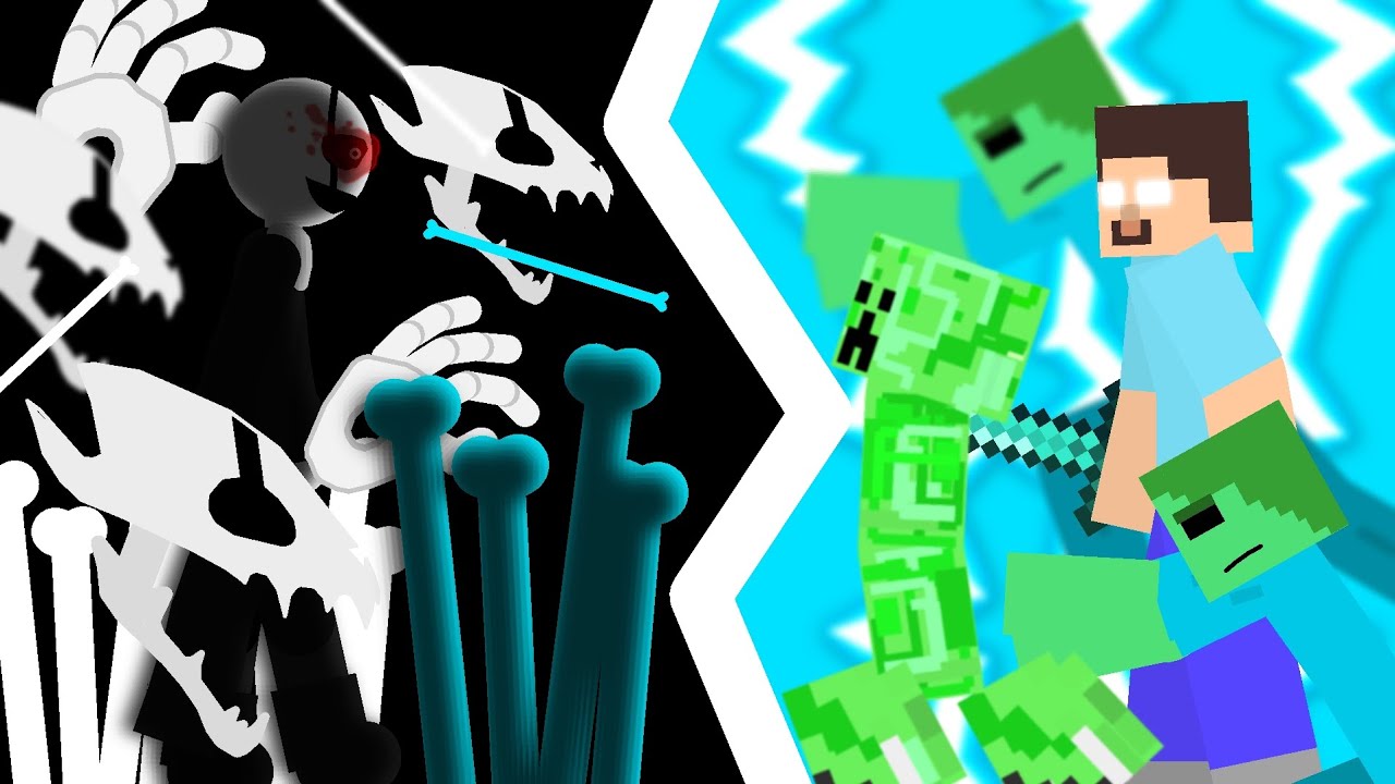 Gaster vs Herobrine(2 ending) | Stick Nodes Animation - YouTube