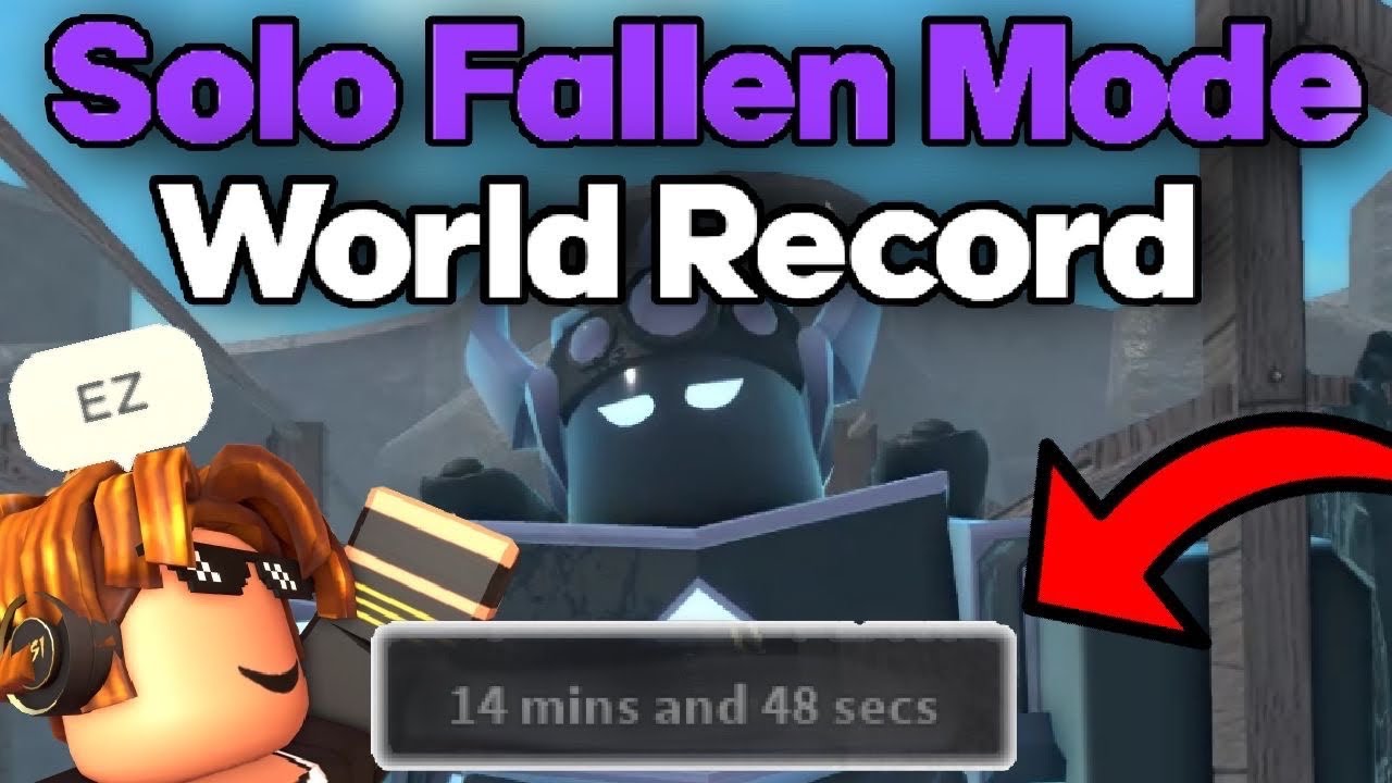 How I got the Solo Fallen Mode Speedrun World Record AGAIN... | TDS ...