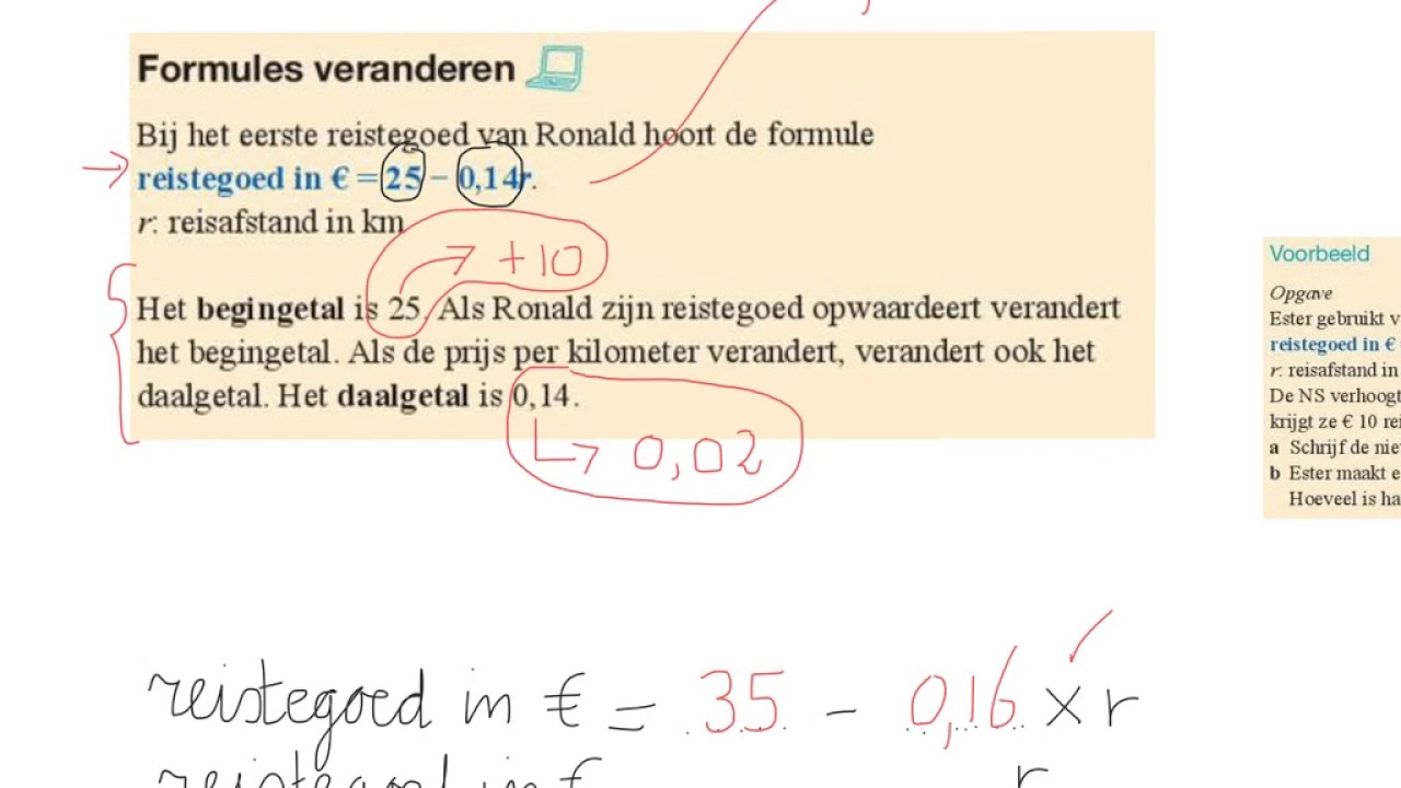 formules veranderen - YouTube