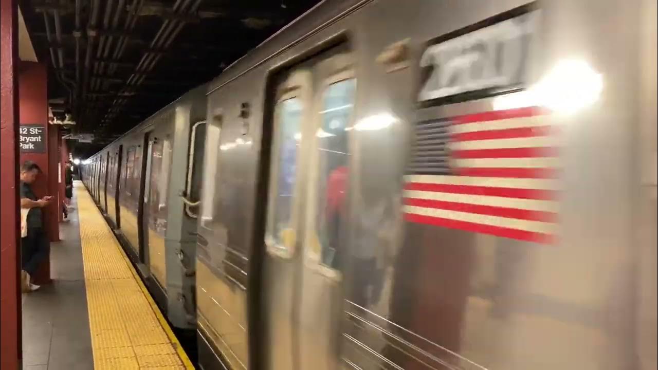 R68 D train entering 42nd Street Bryant Park - YouTube