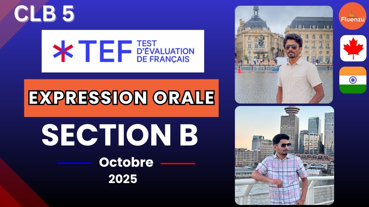 TEF Canada Speaking Part B | CLB 5 Mock Exam Practice 🎤 - YouTube