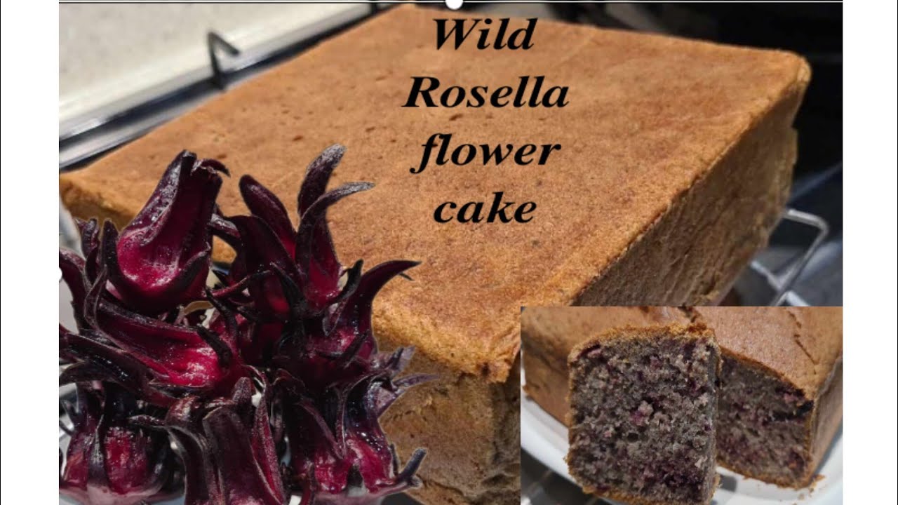 Wild Roselle flower cake - YouTube
