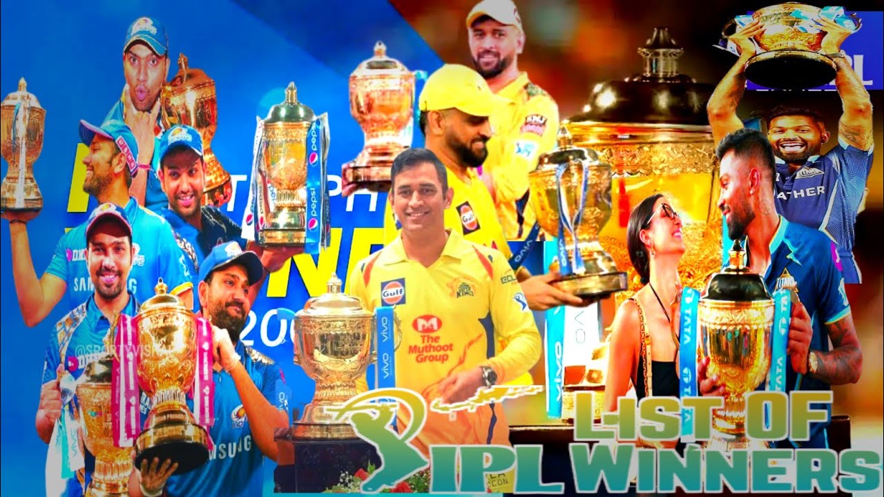 IPL Winner Captains & Team List 2008 - 2022 - YouTube