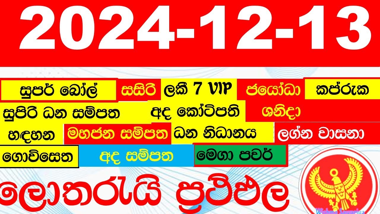 DLB NLB All Lottery Results අද සියලු ලොතරැයි ප්‍රතිඵල today show දිනුම් ...