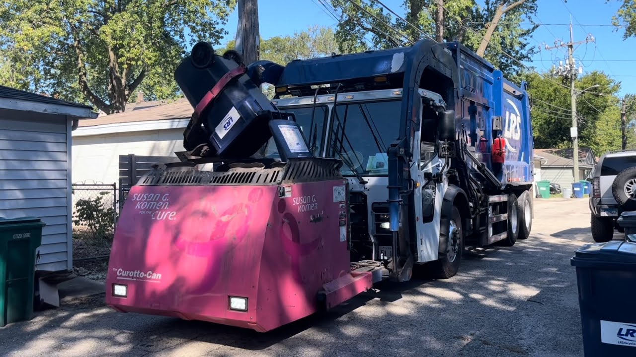 LRS Mack LR Heil Low Rider Front Loader Garbage Truck with a Pink ...