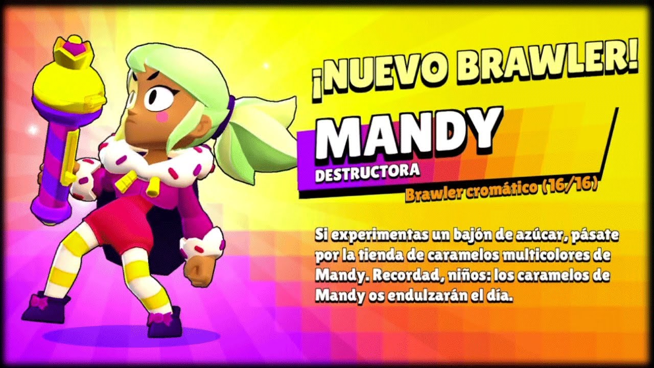 CONSIGO EL NUEVO BRAWLER CROMATICO MANDY EN BRAWL STARS - YouTube