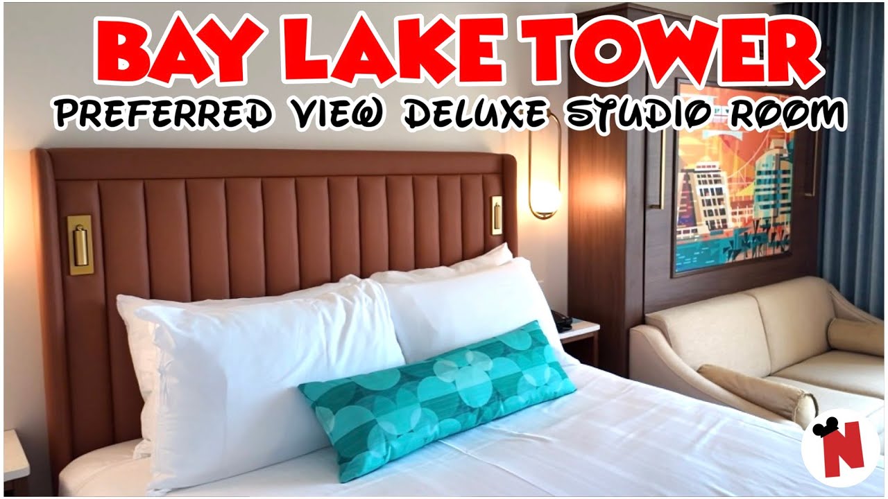 Disney's Bay Lake Tower Preferred View Deluxe Studio Room Tour - YouTube