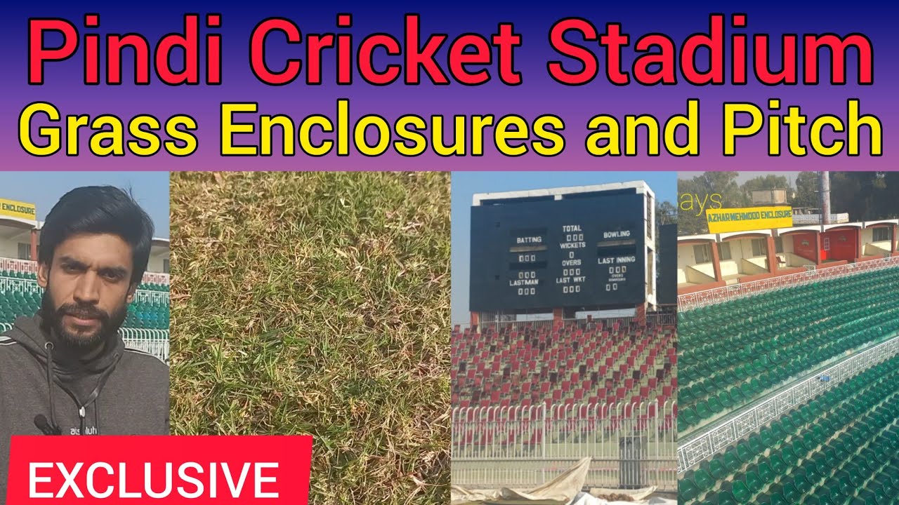 Grass Pitch Enclosures of Pindi Cricket Stadium Rawalpindi | England ...