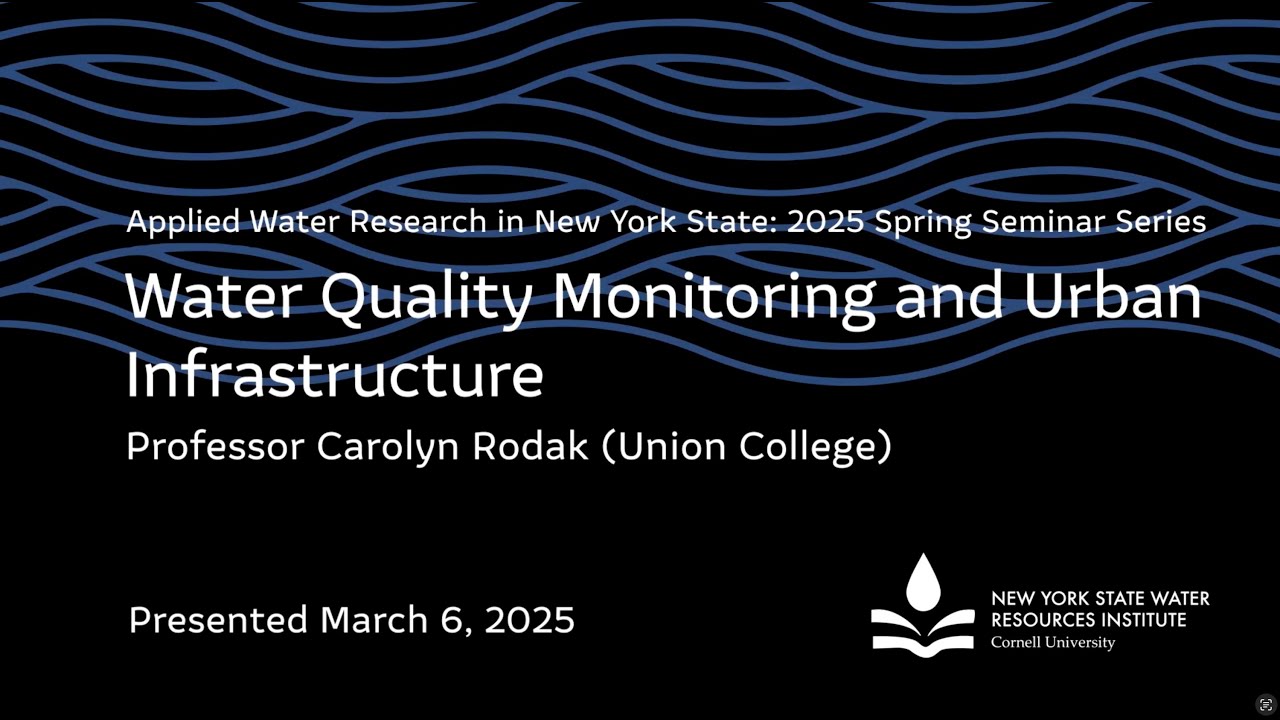 Water Quality Monitoring and Urban Infrastructure - YouTube