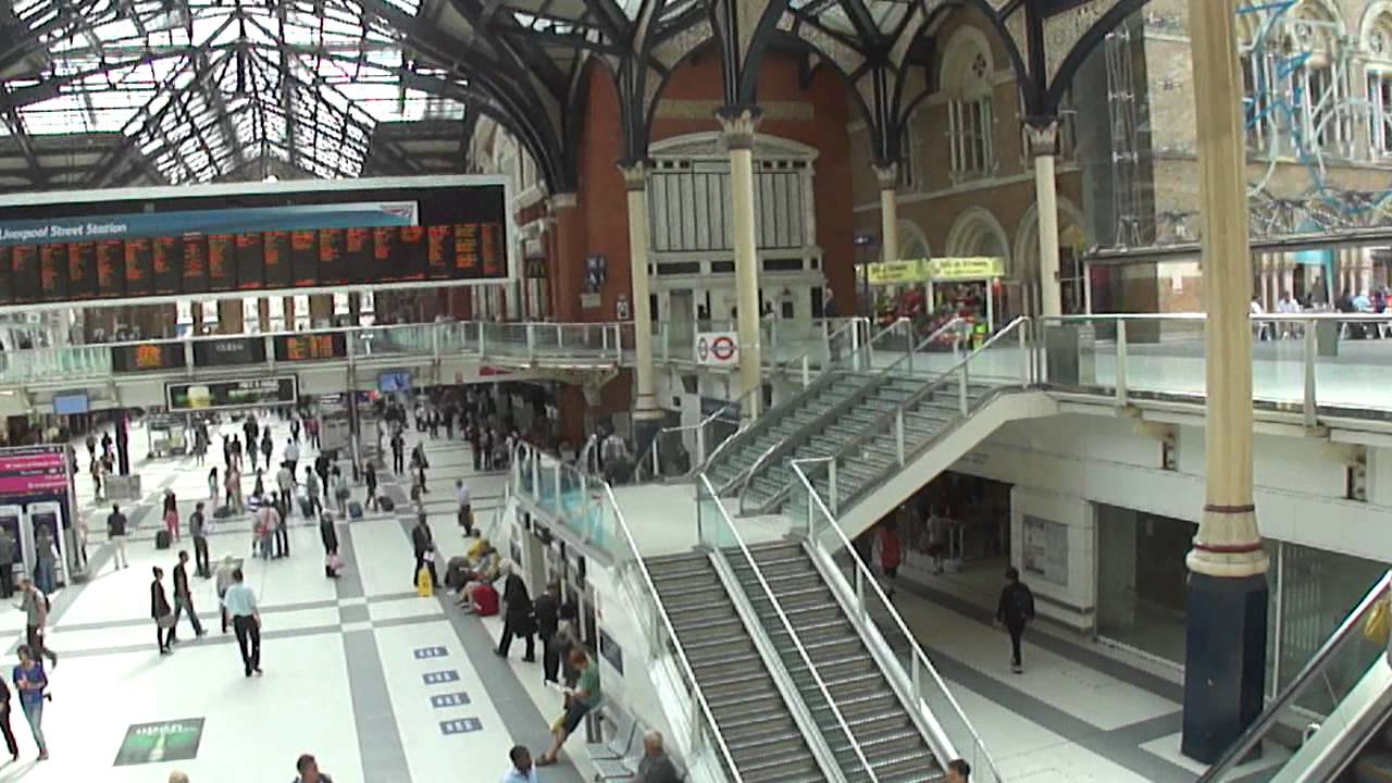 Standing inside Liverpool Street Train Station, London, UK; 22nd August ...