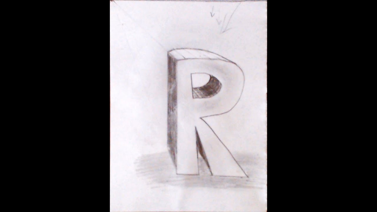 Draw the Letter "R" In One-Point Perspective! - YouTube