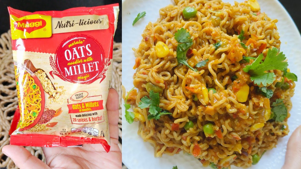 Nutri Licious Oats Millet Maggi Noodles Recipe | How to make oats maggi ...