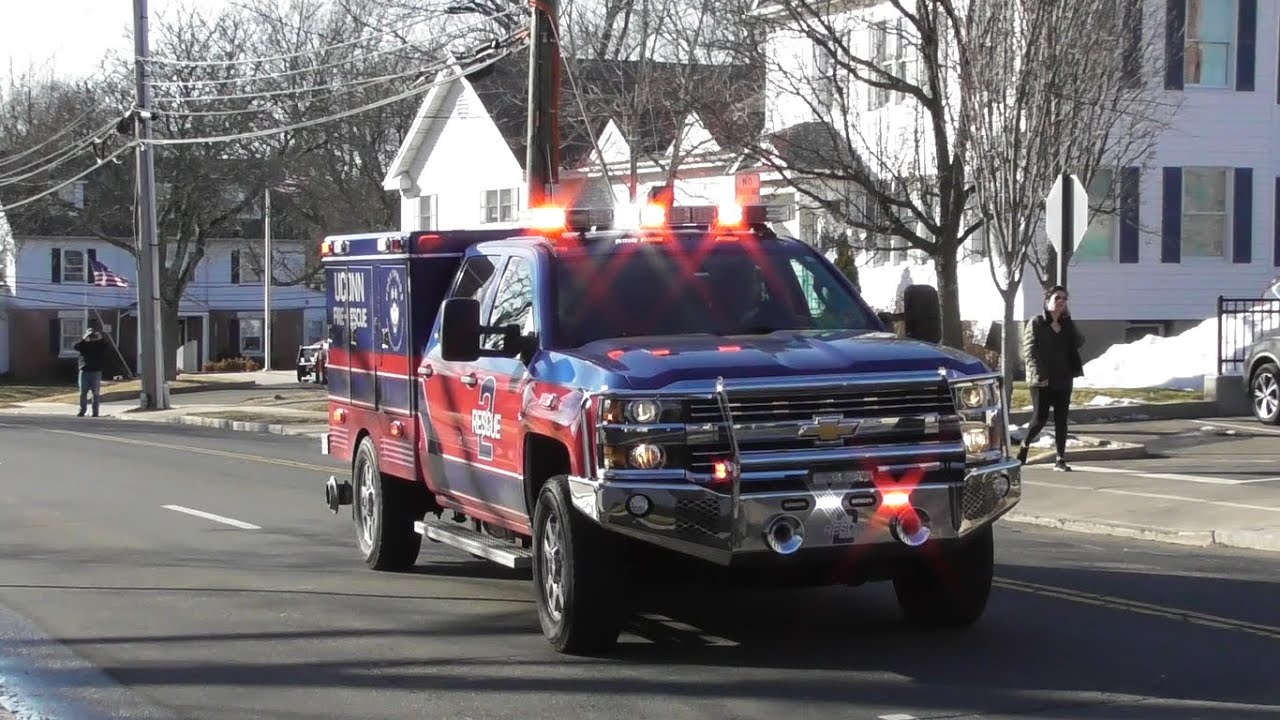 *Buell Horns + Hi-Lo Siren* UConn Fire Department Rescue 2 (Acting W ...