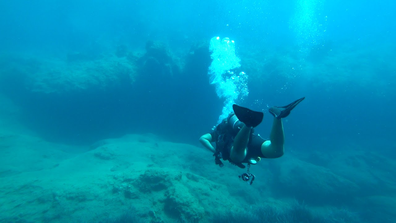 caver poseidon mk6 ccr diving at foneas mani part 3 - YouTube