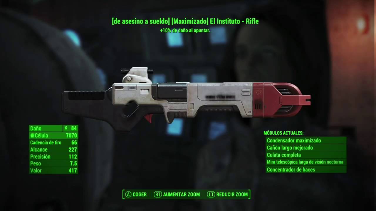FALLOUT 4 /FAR HARBOR / LAS ARMAS MÁS PODEROSAS #1/RIFLE DEL INSTITUTO ...