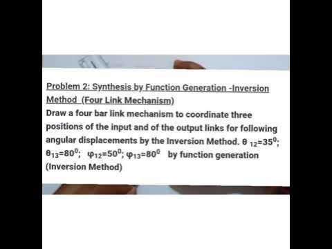Synthesis of Four Link Mechanism by Function Generation- Inversion Method - YouTube
