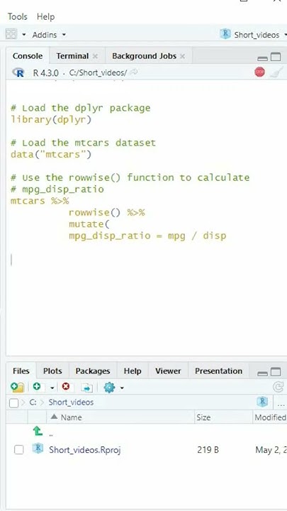 Creating new variable using row wise function in R program - YouTube