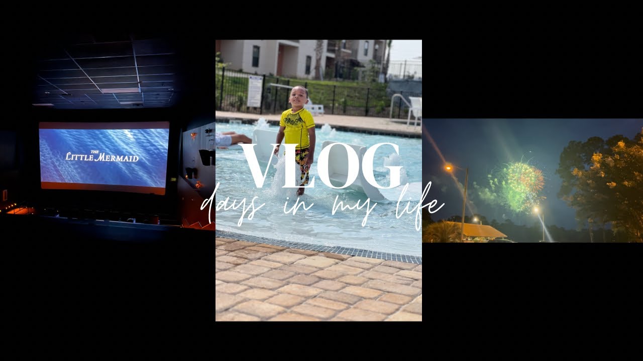 VLOG | The Little Mermaid Review + Trying Matcha + 4th of July + Pool ...
