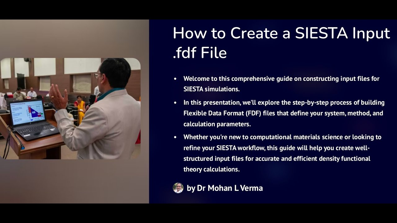 Siesta FDF file formation How to ? - YouTube