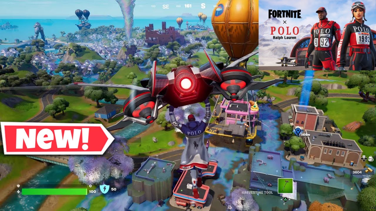 Fortnite x POLO Ralph Lauren STADIUM HERO ‘92 Solo Zero Build Gameplay ...