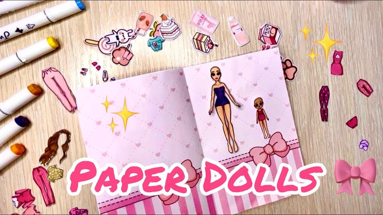 Paper DIY How to make PAPER Dolls 🎀Paper Dolls Clothes 😍 - YouTube