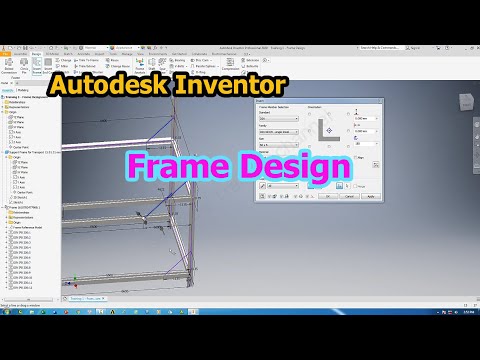 Frame Design in AUTODESK INVENTOR 2020 - Inventor Tutorial - YouTube