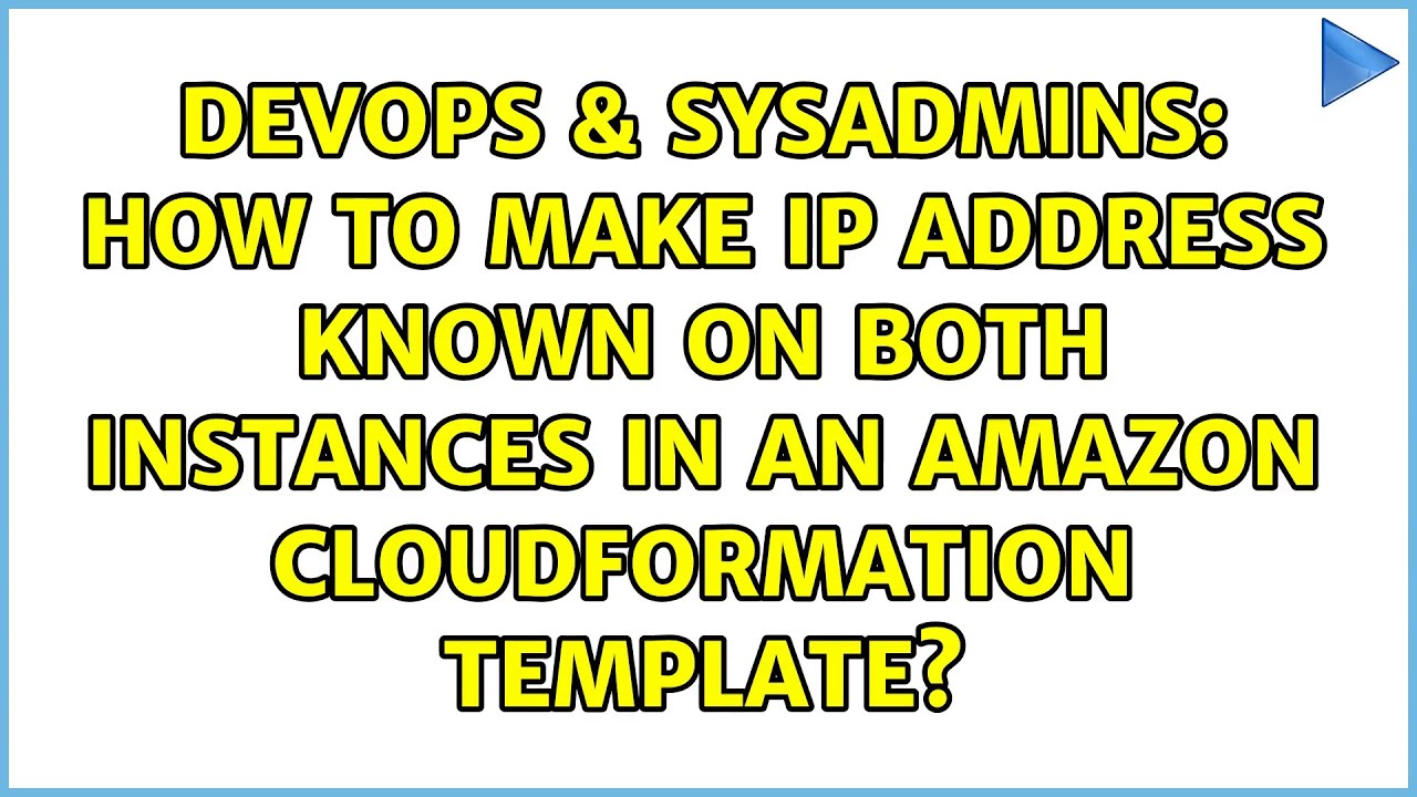 How to make IP address known on both instances in an Amazon ...