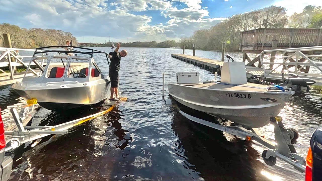SUPERCHARGED Mini Jet Boat VS. 1950's Jet Jon Boat - YouTube