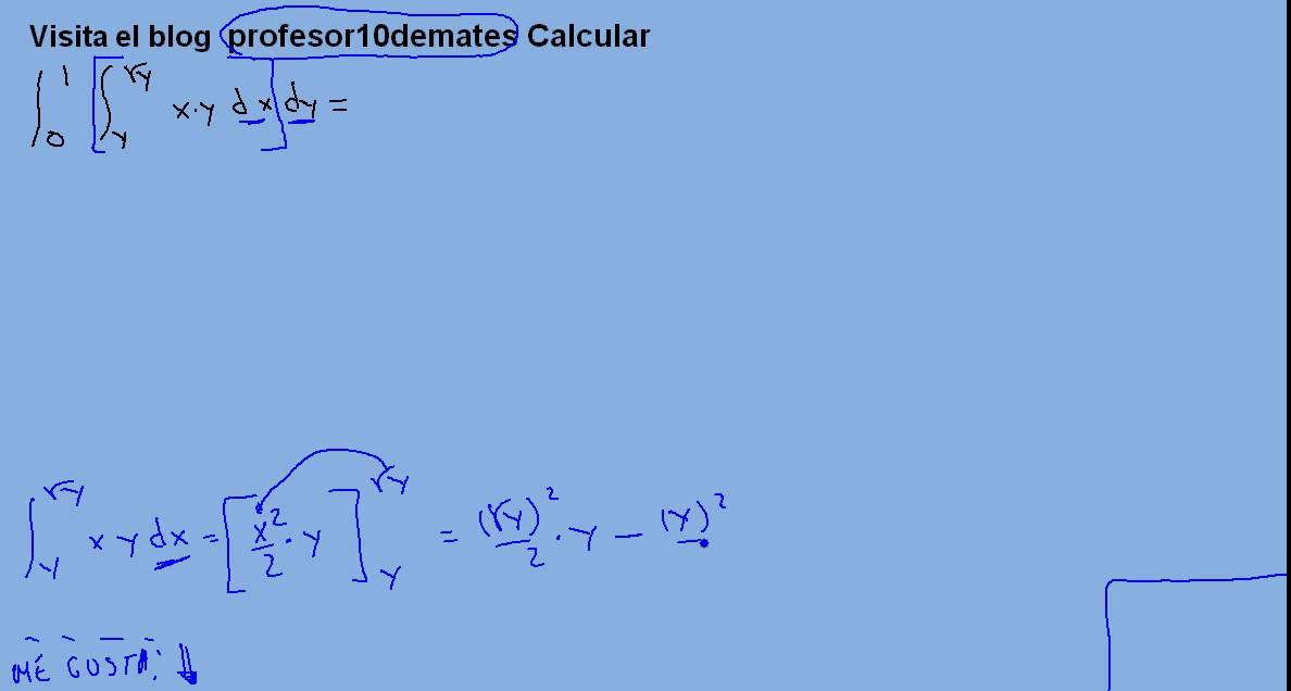 integrales dobles 05 iteradas ejercicio resuelto - YouTube