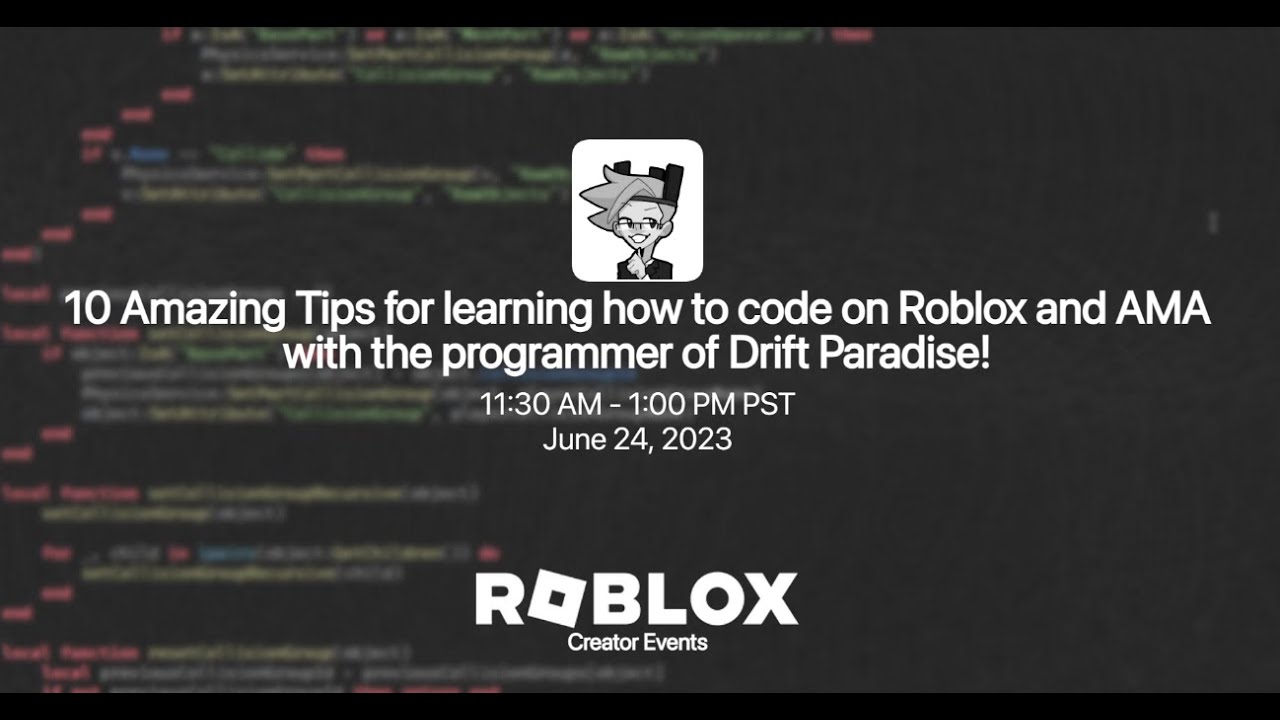 10 Amazing Tips for learning how to code on Roblox and AMA with the programmer of Drift Paradise ...