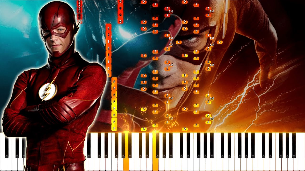 The Flash - Main Theme Song (Piano Version + MIDI) - YouTube