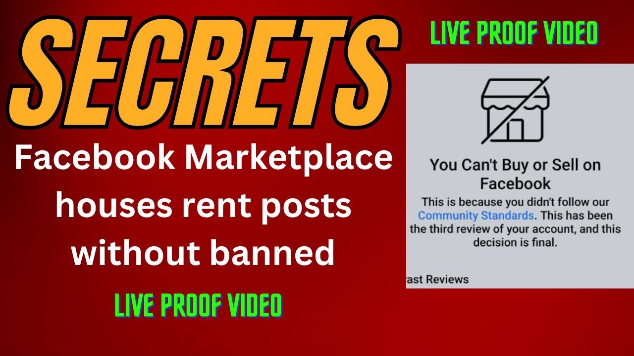 Live Proof: Rent Houses on Facebook Marketplace with No Banned Posts ...