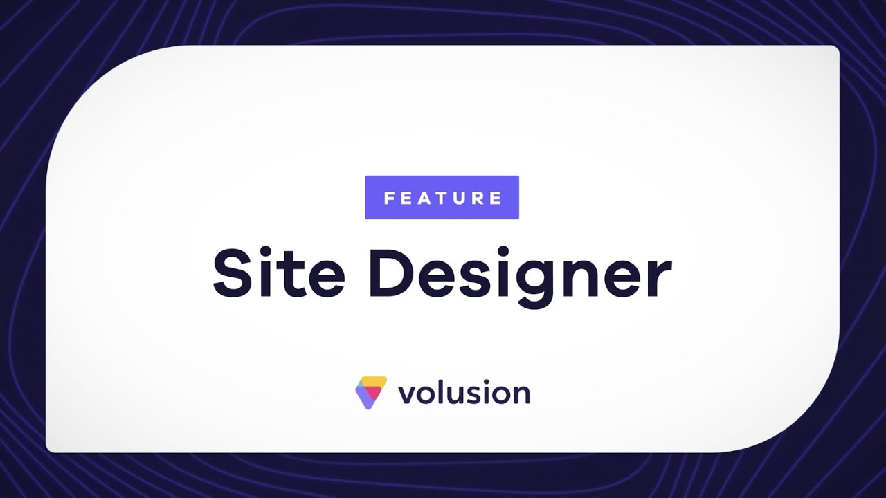 Volusion Feature | Site Designer - YouTube